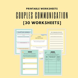 Couples Communication Worksheets Couples Therapy Workbook - Etsy
