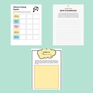 Divorce Workbook Coping With Divorce Worksheets Breakup Recovery ...