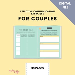Couples Communication Worksheets Couples Therapy Workbook Couples ...