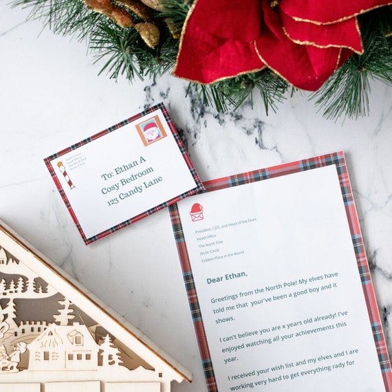 Letters to Santa Printable Set: Letter and Envelope Digital | Etsy