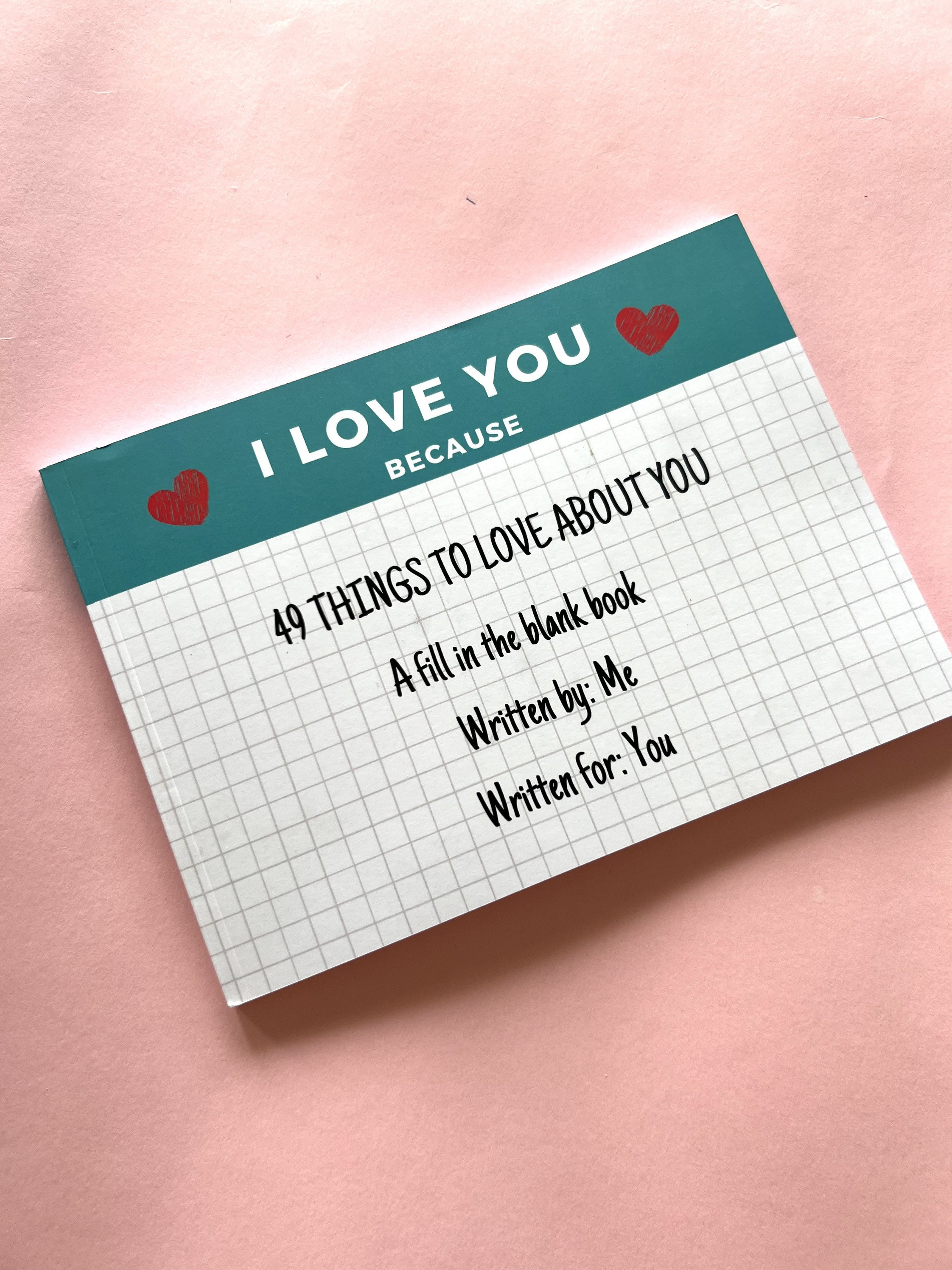 Personalise Fill in the Blank Couples Book Reasons I Love You - Etsy