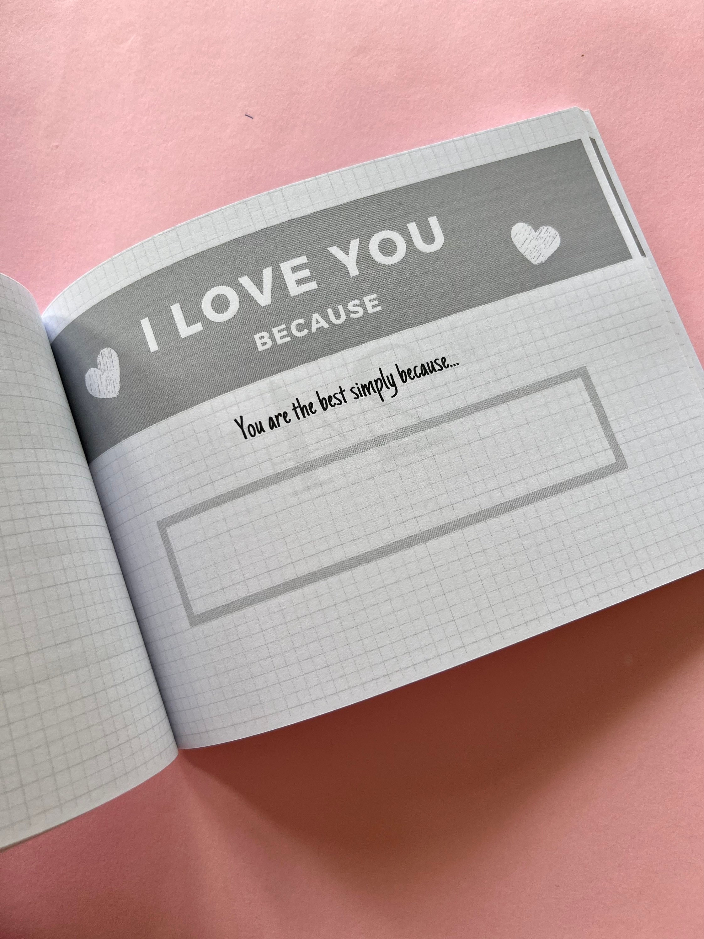 Personalise Fill in the Blank Couples Book Reasons I Love You - Etsy