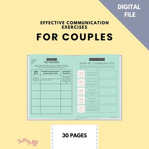 Couples Communication Worksheets Couples Therapy Workbook Couples ...