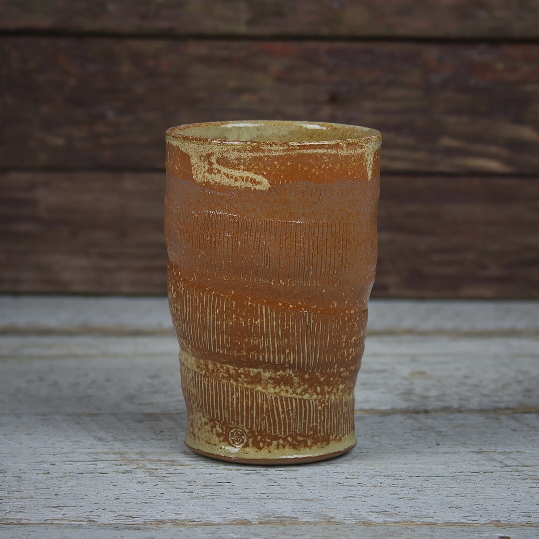 Rustic Textured Tumbler/cup - Made by Hand - Etsy