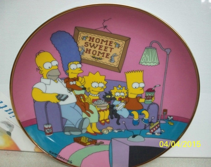 The Simpsons Collectors Plate - Etsy