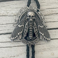 Moth Bolo Tie/ Whiteout - Etsy