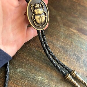 Beetle Bolo Tie - Western Gifts for Him - Leather Cowboy Necktie ...