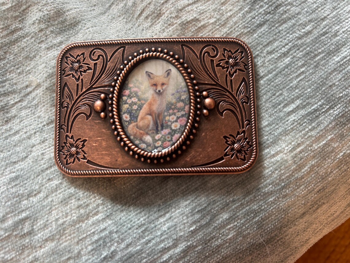 Bronze Fox Belt Buckle: Whimsical Animal Western Style Fits a 1.5 ...