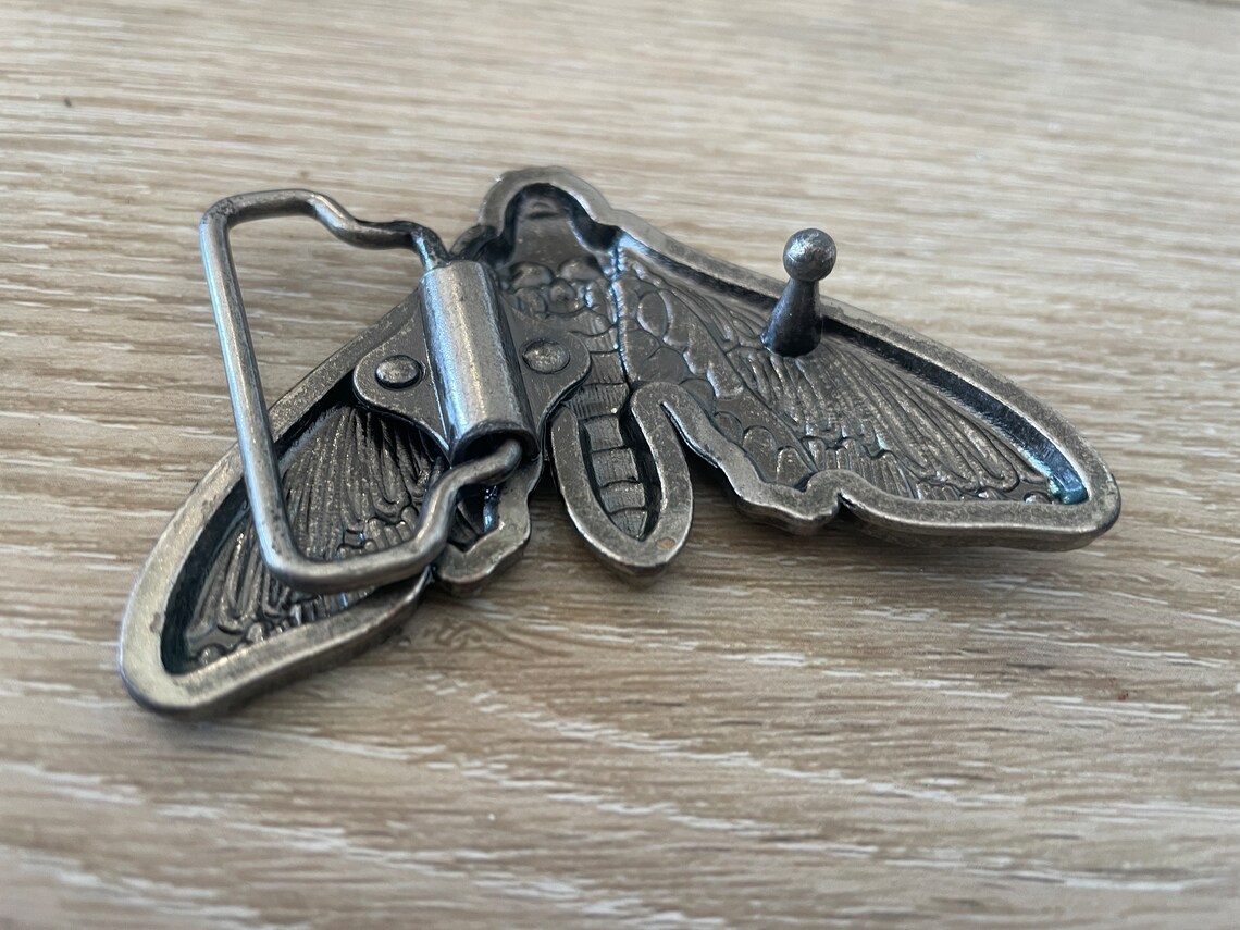 Large Dead Head Moth Belt Buckle - Metal Insect Death Goth Punk Retro ...