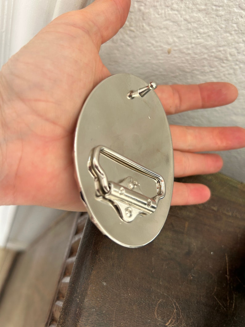 Cowboy Riding Jackrabbit Belt Buckle - Western Silver Metal Buckle - Etsy