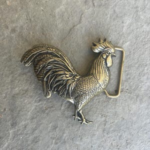 Golden Rooster Belt Buckle - Chicken Hen Animal - Bird Art Mexican Bird ...