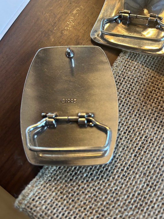 Large Engraved Silver Belt Buckle - Navajo Design Eng… - Gem