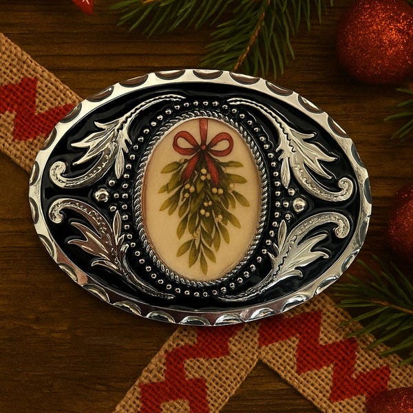 Mistletoe Belt Buckle - Etsy