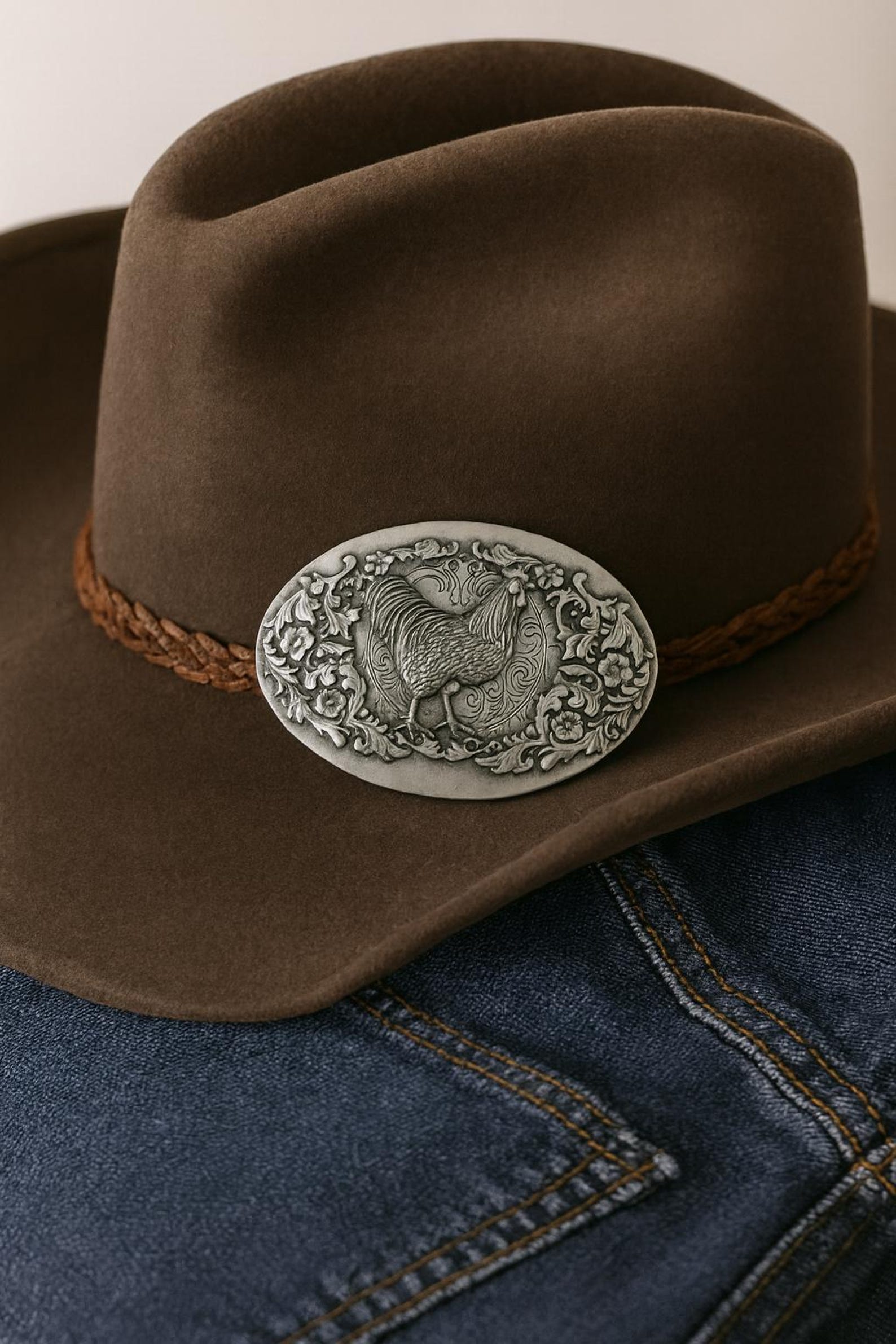 Engraved Stainless Steel Rooster Belt Buckle: Floral Western Style - Etsy