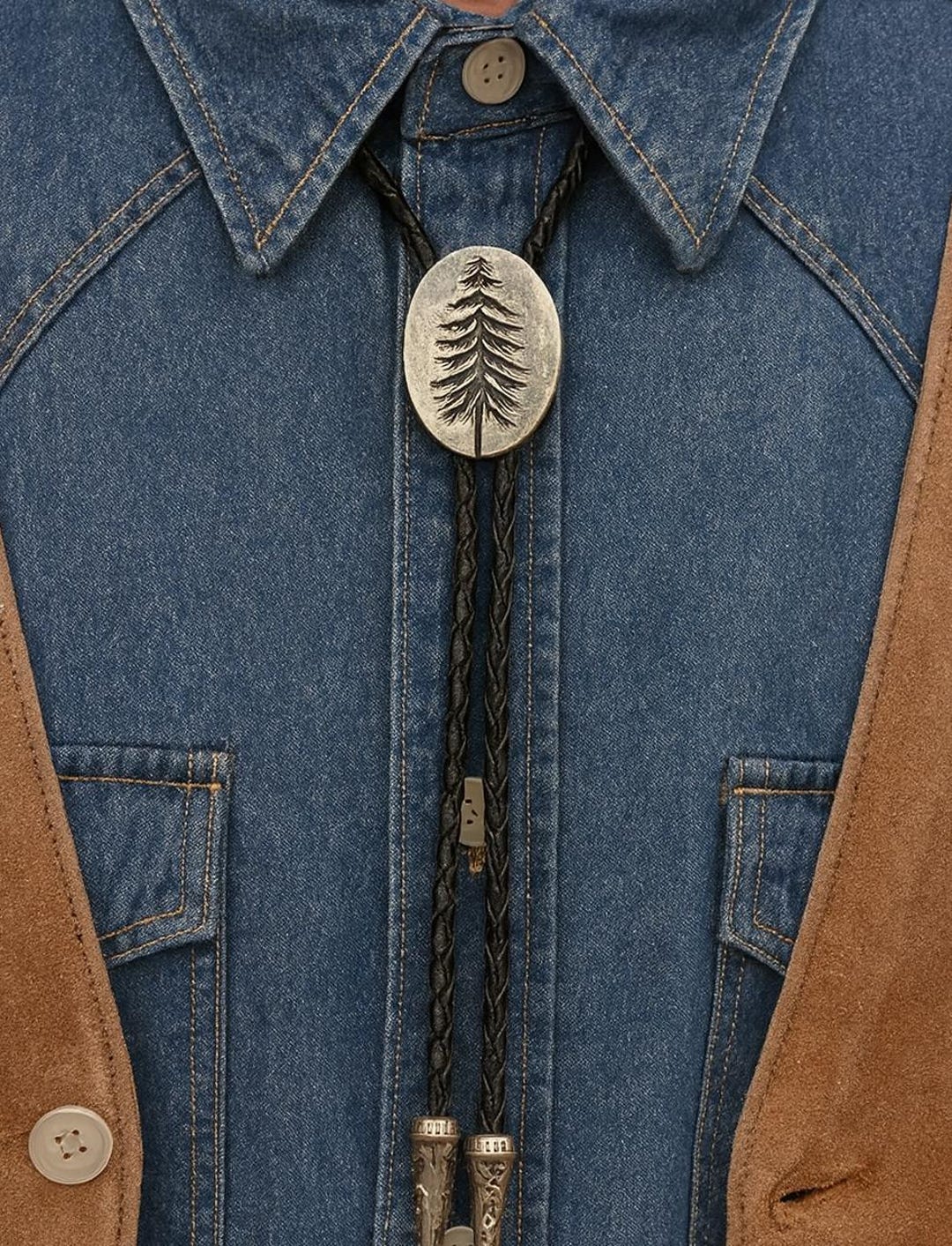 Engraved Tree Bolo Tie: Handmade Leather Cowboy Necktie Christmas - Etsy
