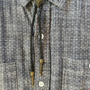 Brass Diamond Bolo Tie - Gifts for Him Cabochon Indian Leather Cowboy ...