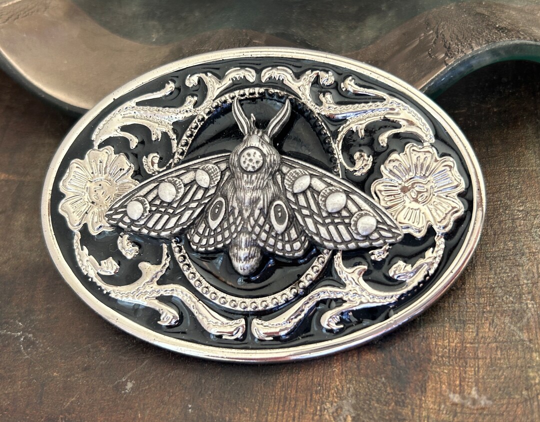 Moth Eye Belt Buckle Metal Insect Death Goth Punk Retro Unisex Jewelry ...