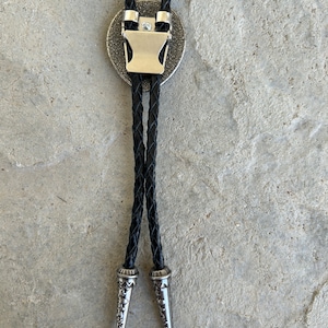 Engraved Tree Bolo Tie - Pine Forest Moon Gifts for Him - Bola Leather ...