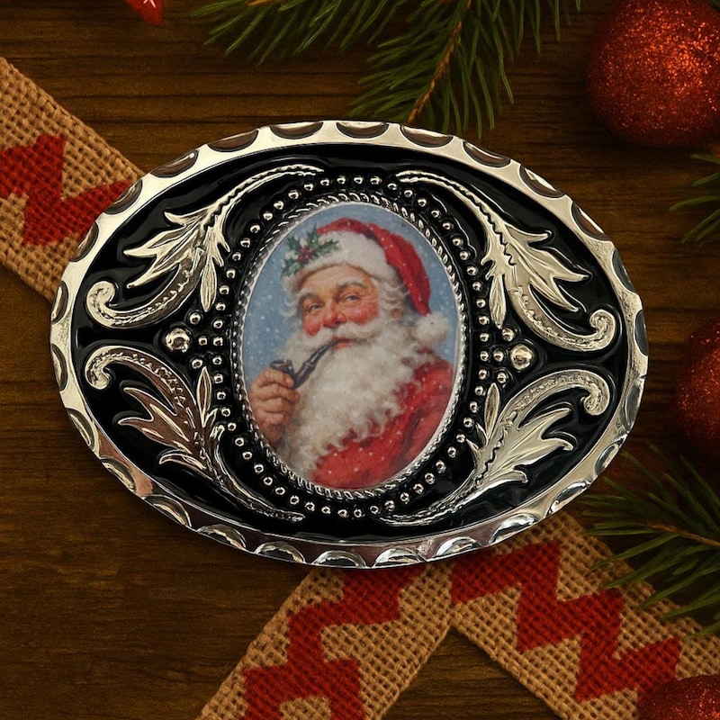 Santa Belt Buckle 3 In - Etsy