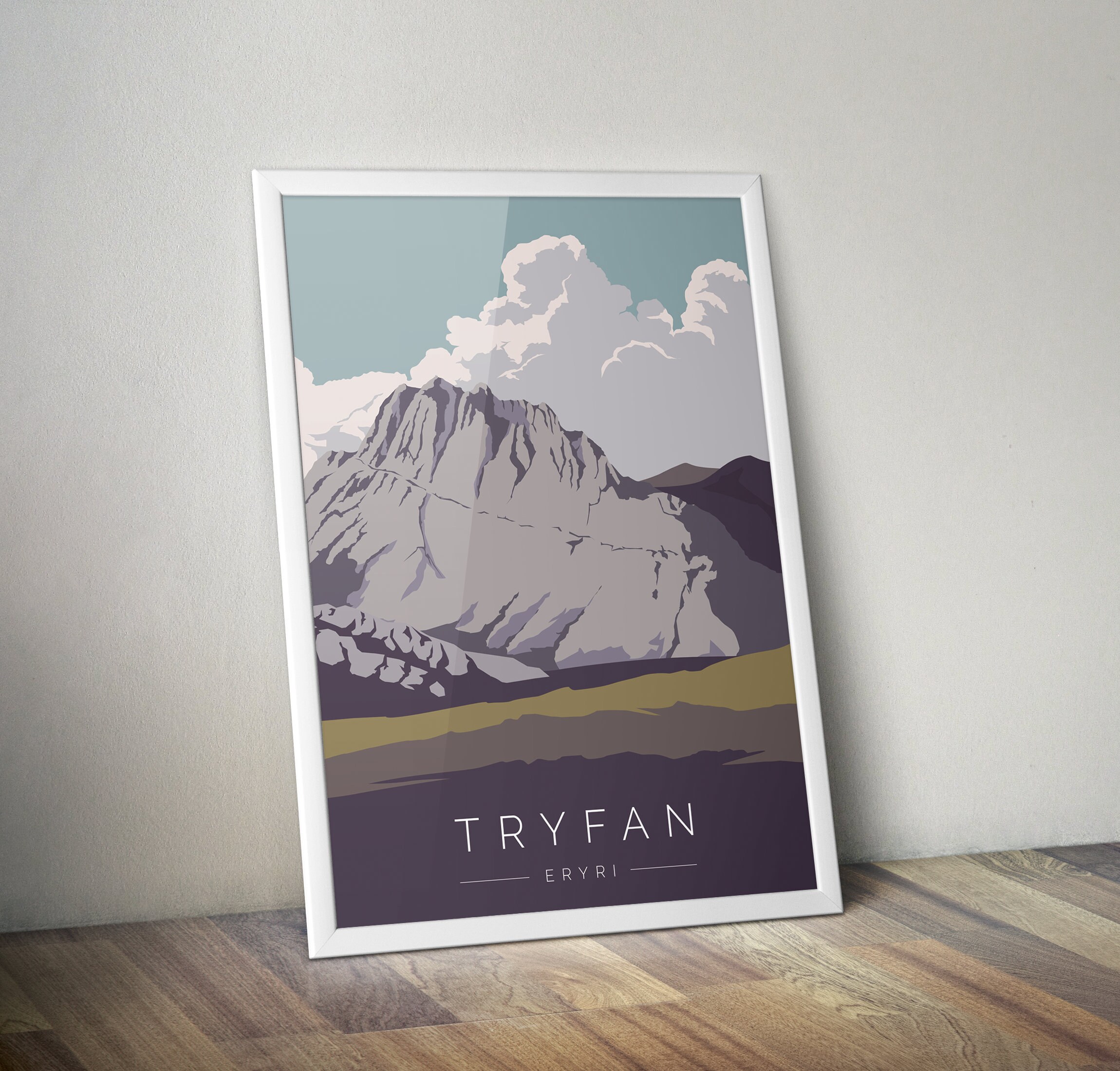 Tryfan Eryri Art Print. Gogledd Cymru. Mountain Print. | Etsy UK