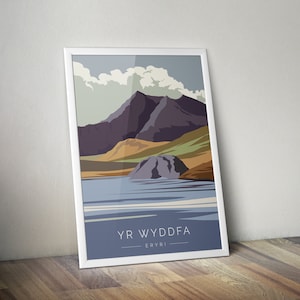 Yr Wyddfa Eryri Print. Gogledd Cymru. Mountain Print. Mountain Poster ...