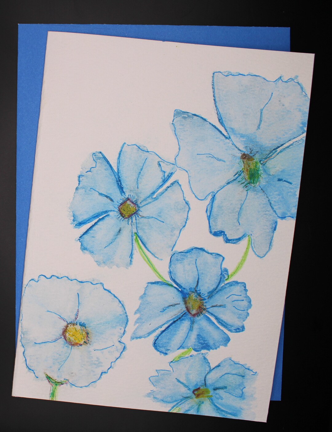 Hand Painted Greeting Card - Etsy