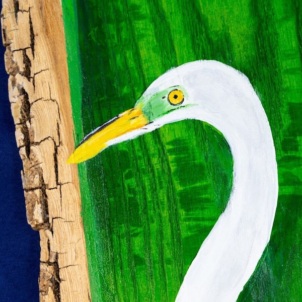 Egret Painting - Etsy