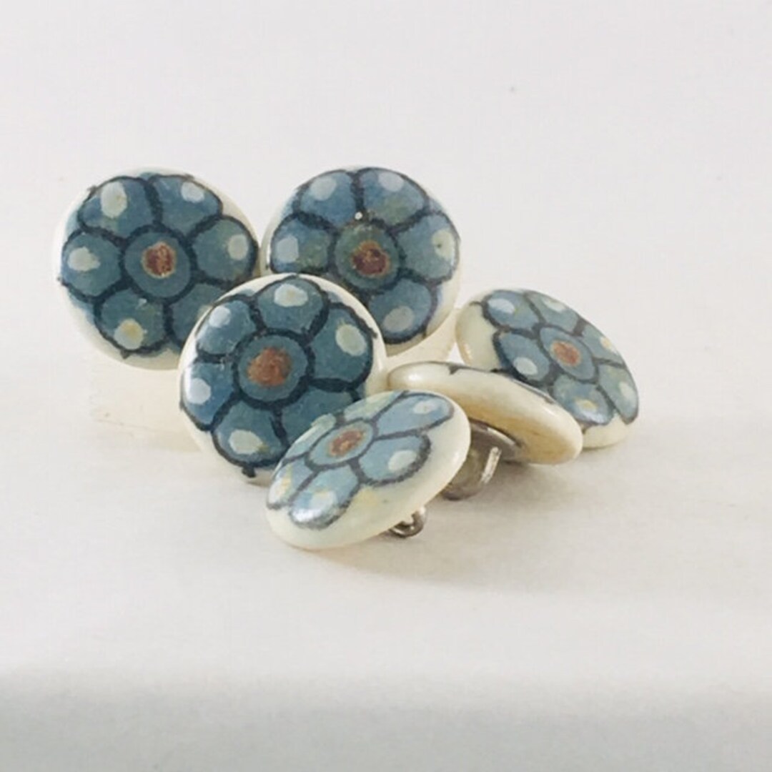 CERAMIC MINI FLOWER Buttons D7 - Etsy
