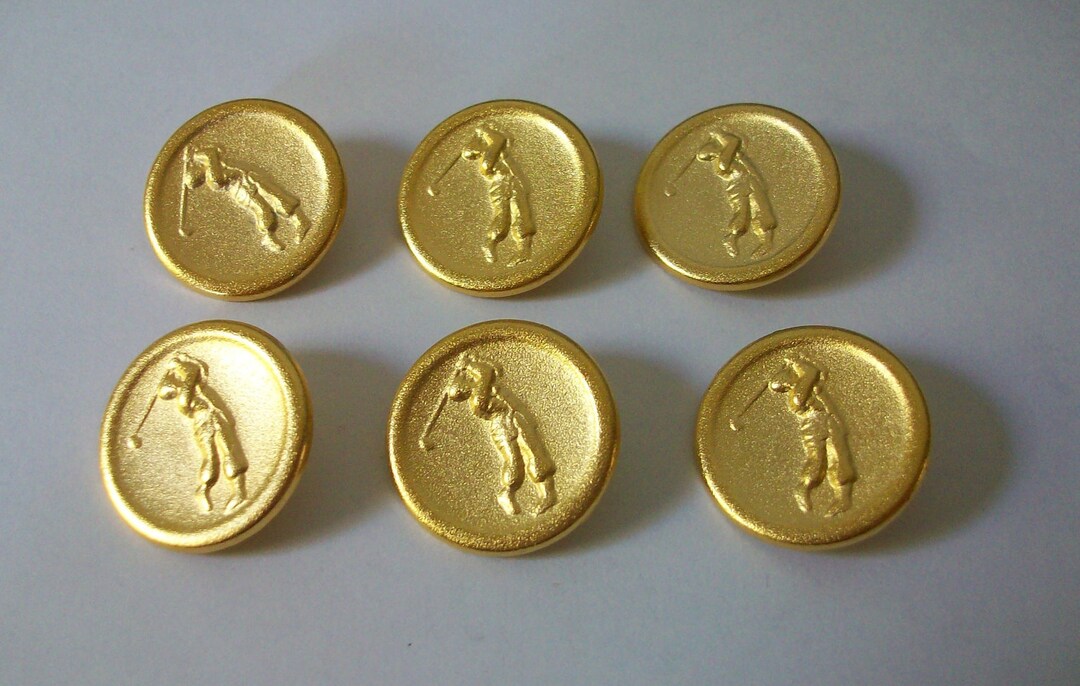 GOLD METAL GOLFER Buttons A19 - Etsy