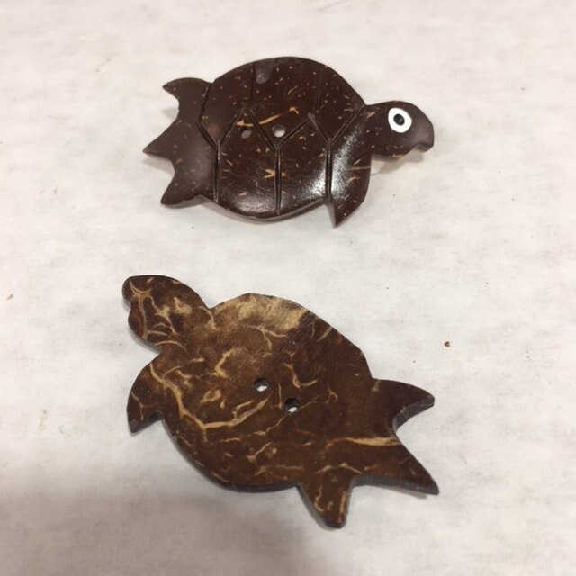 TURTLE COCONUT SHELL Buttons E4 - Etsy