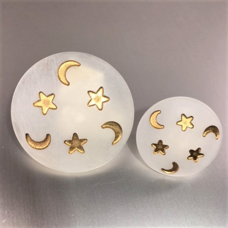 MOON & STARS BUTTON C3 - Etsy