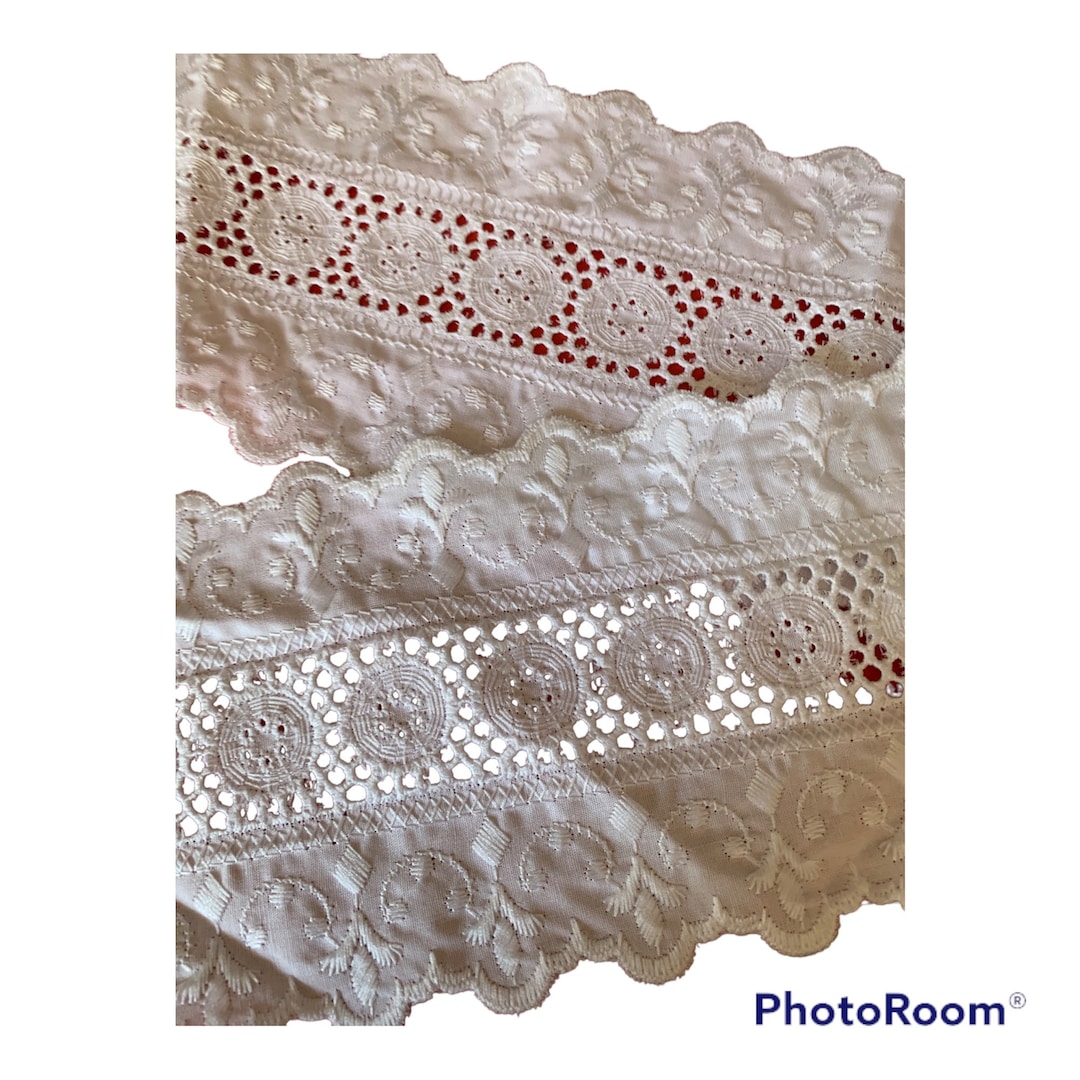 Embroidered Scallop Edge Trim - Etsy