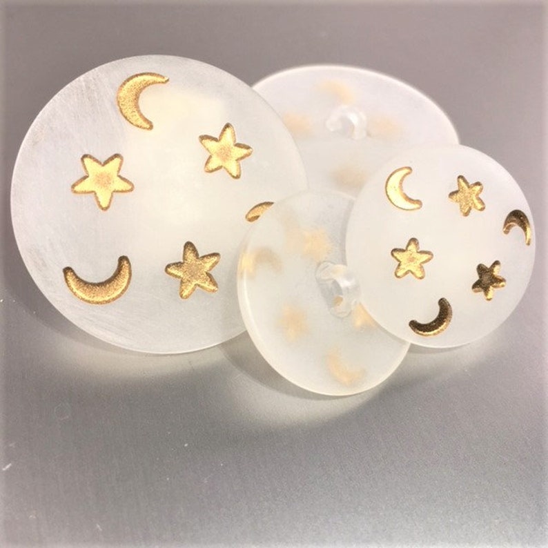 MOON & STARS BUTTON C3 - Etsy