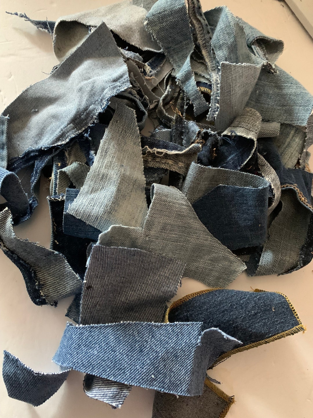 DENIM JEANS SCRAP Pieces Crafts Diy Patchwork Kids Projects - Etsy