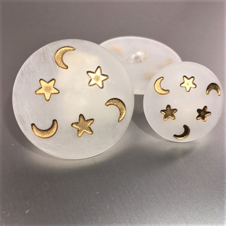 MOON & STARS BUTTON C3 - Etsy