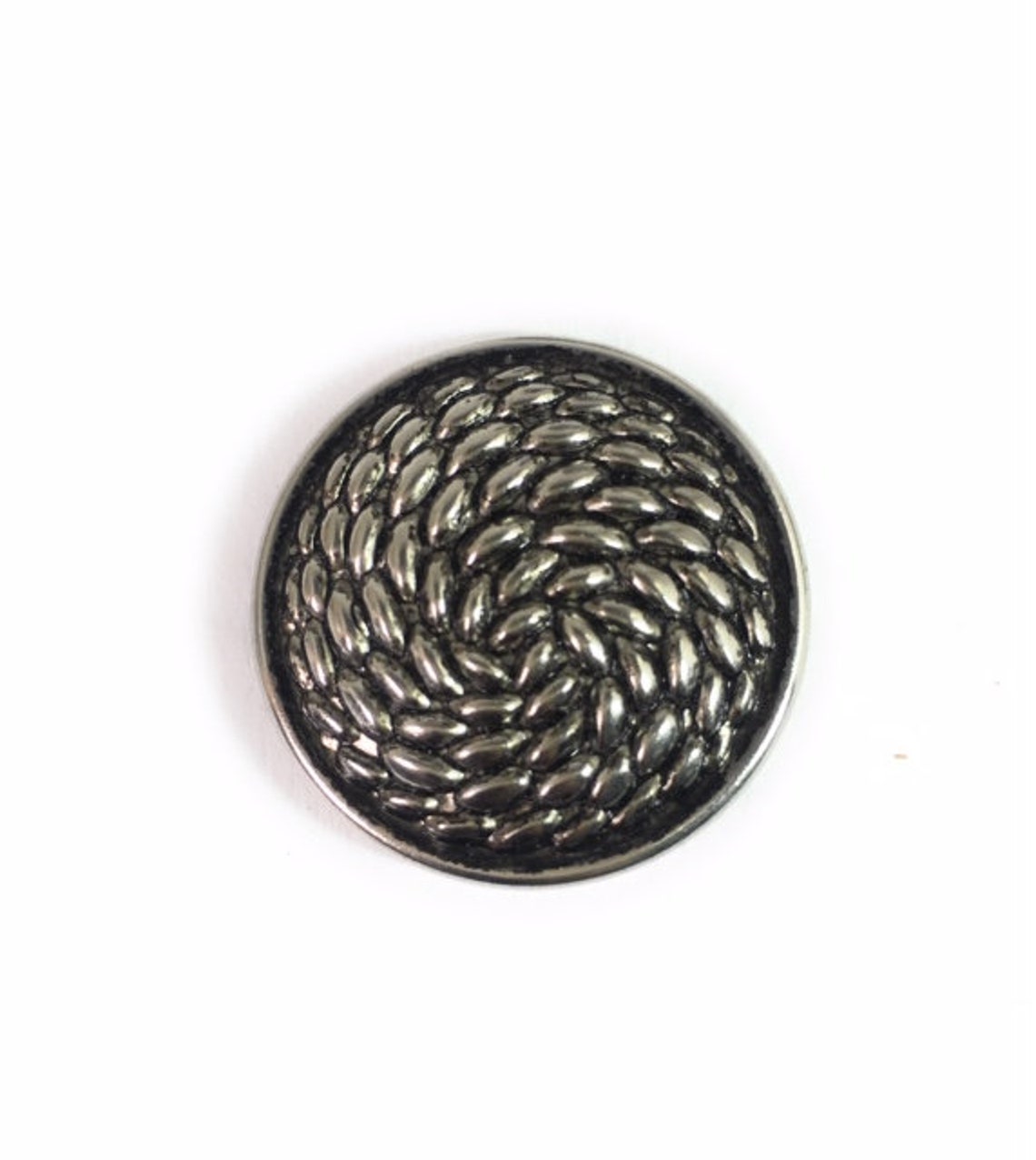 SILVER COILED ROPE Button B13 - Etsy