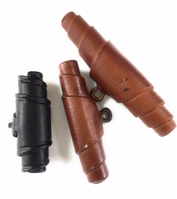 WRAPPED LEATHER TOGGLE Buttons E2 | Etsy