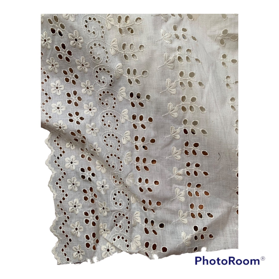 Embroidered Scalloped Edge Fabric - Etsy