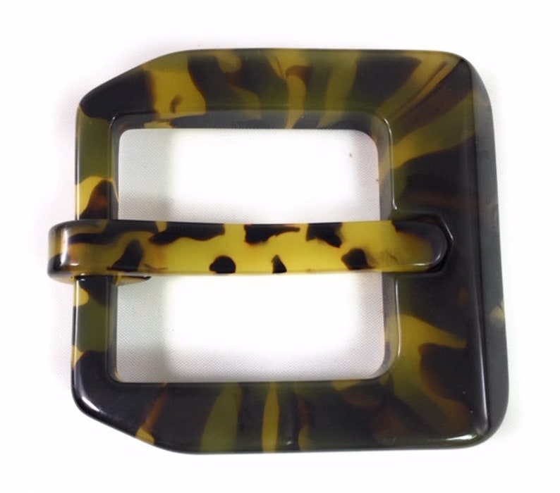 RESIN TORTOISE SQUARE Belt Buckle Center Bar Buckle - Etsy