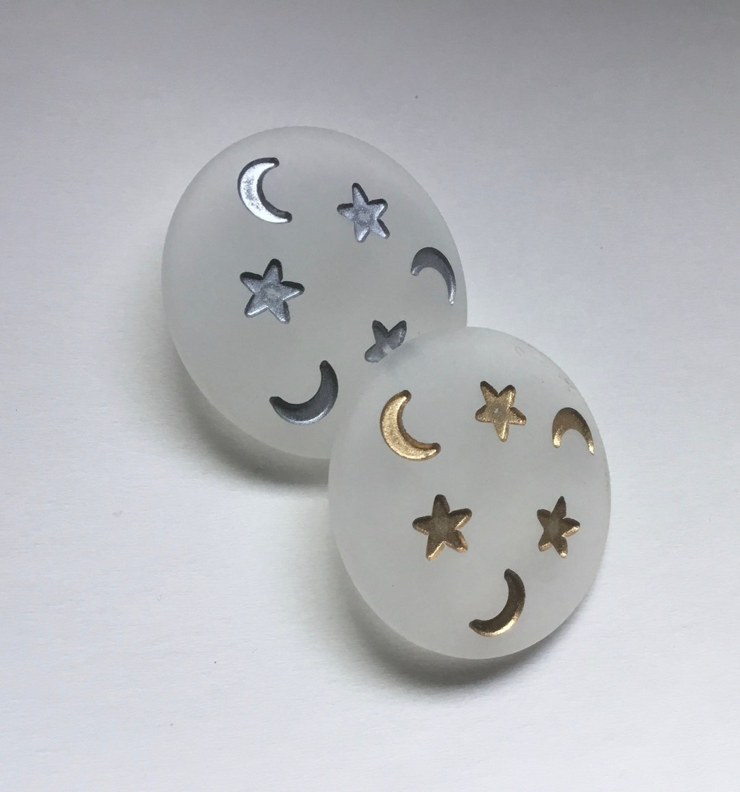 MOON & STARS BUTTON C3 - Etsy