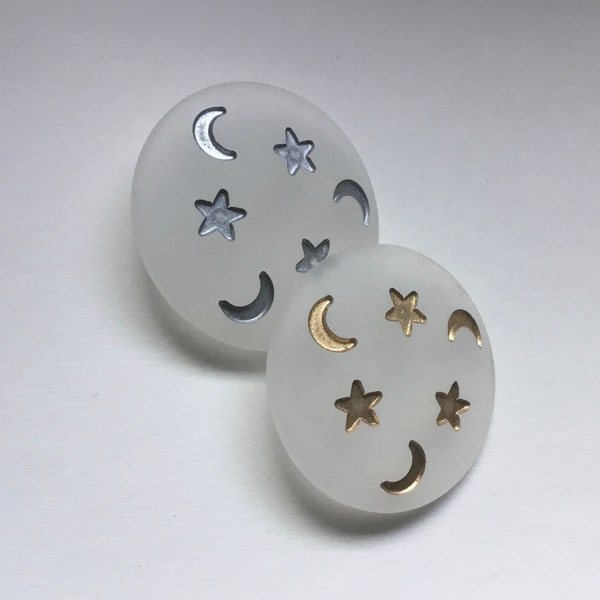 Moon Button - Etsy