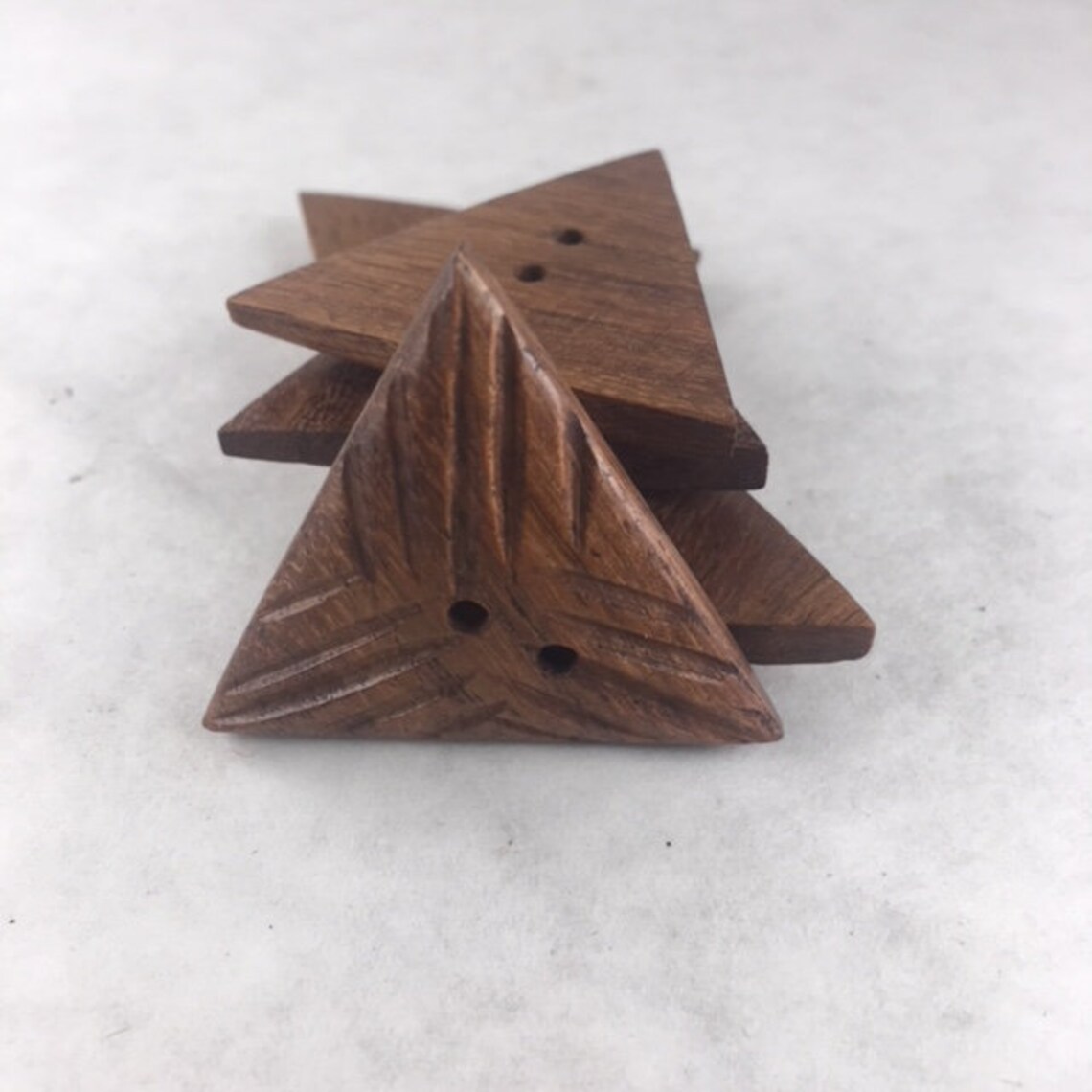 WOOD TRIANGLE BUTTONS D5 - Etsy