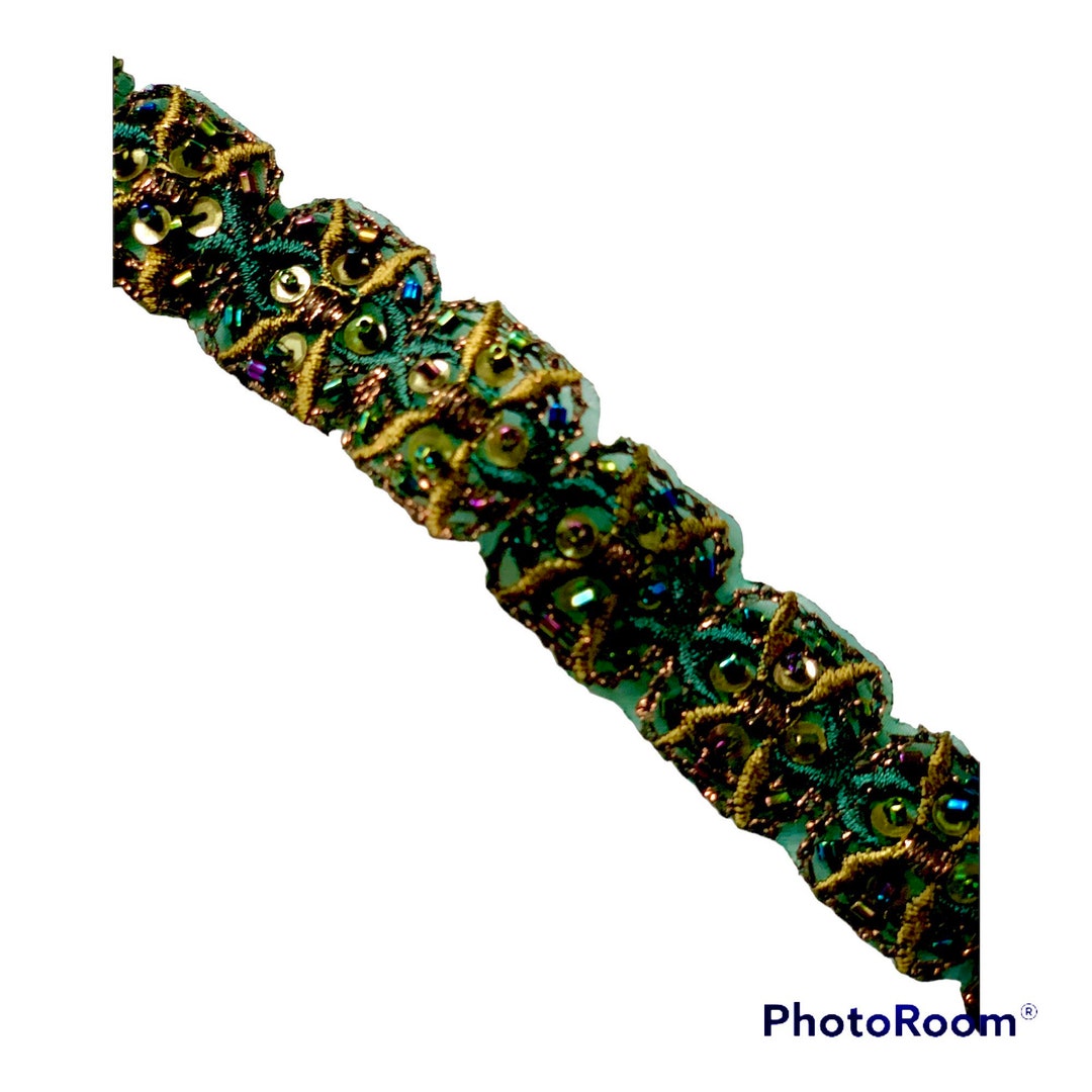 OCTOGAN JEWEL TRIM Beads, Over Embroidery Lurex - Etsy
