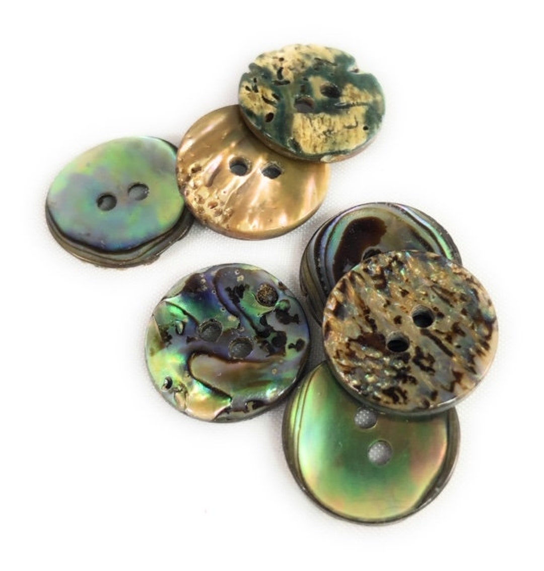 ABALONE SHELL BUTTONS. D11 - Etsy