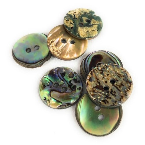 Vintage Abalone Buttons Mother of Pearl Ocean Shell Buttons | Etsy