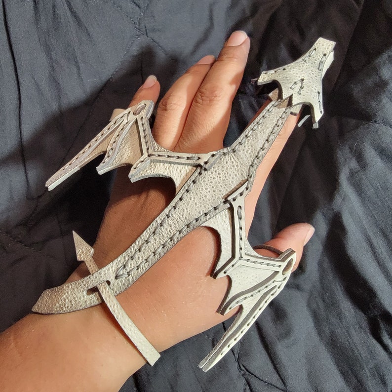 Leather Hand Dragon Cuff - Etsy