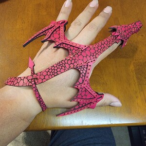 Leather Hand Dragon Cuff - Etsy