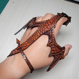 Leather Hand Dragon Cuff - Etsy