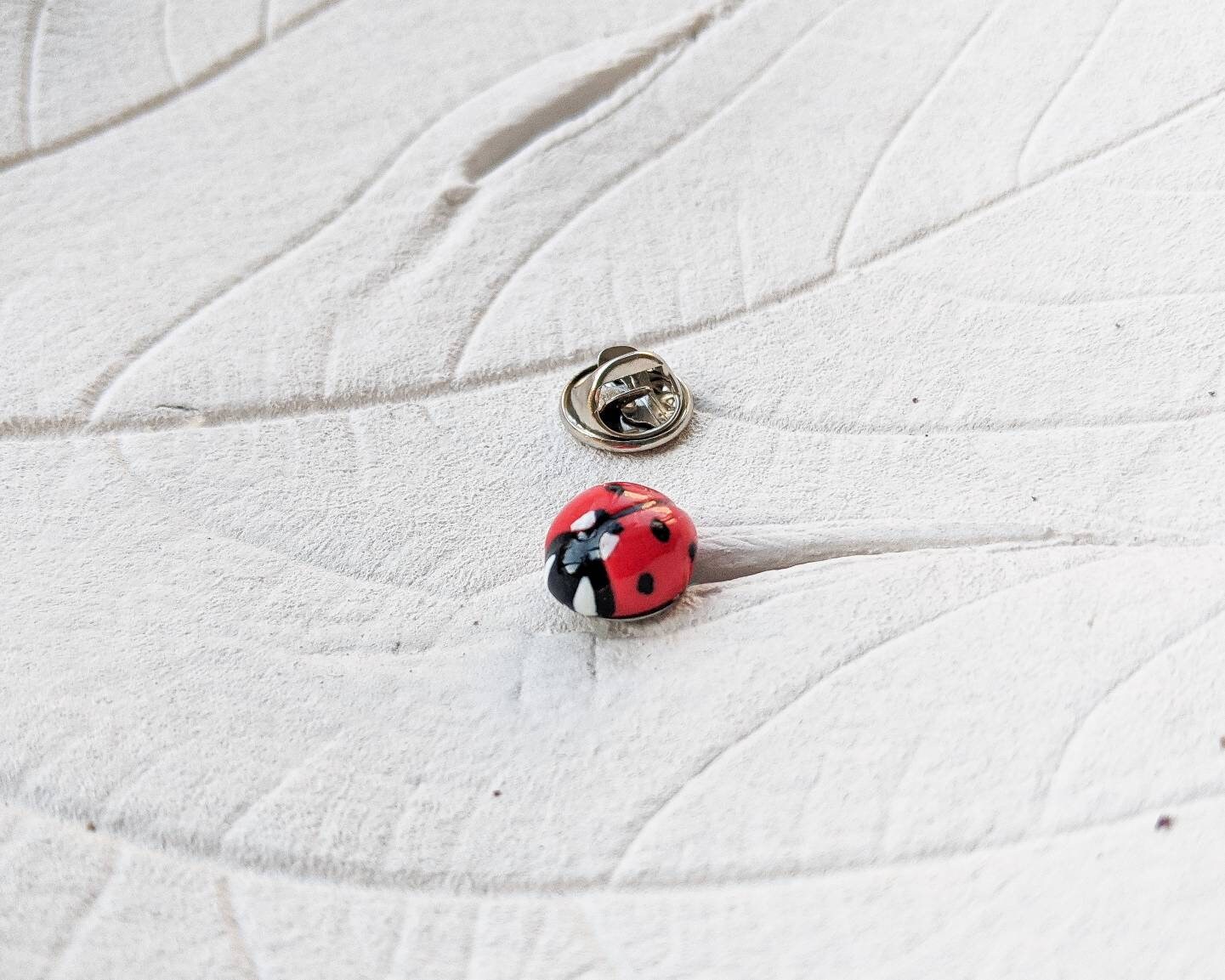 Realistic Ladybug Miniature Pin | Small Ladybird Push Pin | Tiny Red ...