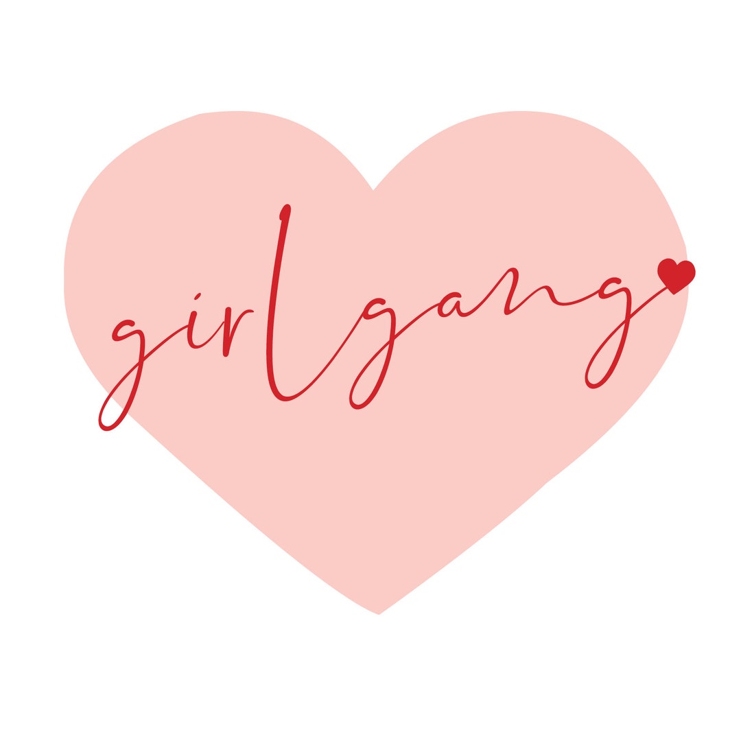 Premade Pink + Red Logo Design | Millennial Pink + Red Logo | Girl Gang ...